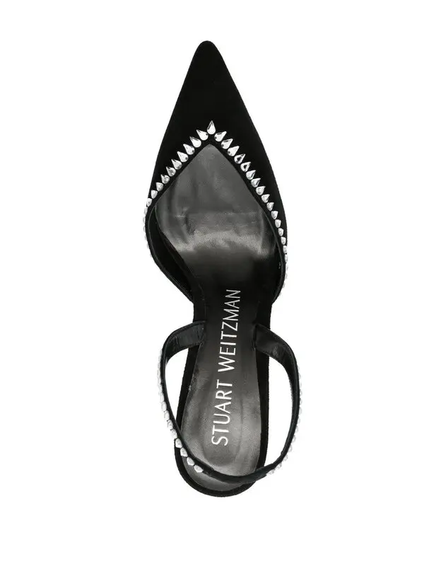 STUART WEITZMAN Gem-detail 105mm Pointed Pumps - Black