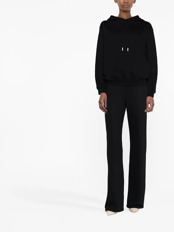 Off-White Diag-stripe Cotton Hoodie - Black