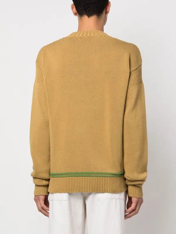 Marni Logo-print Knit Jumper - Neutrals