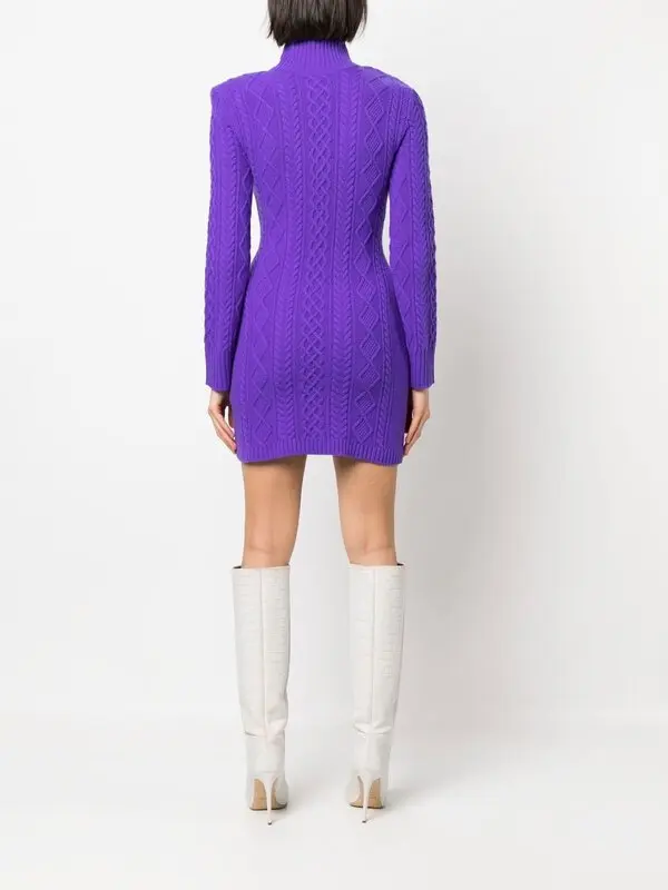 purple knit mini dress SEROYA Emeri Mini Dress in Purple