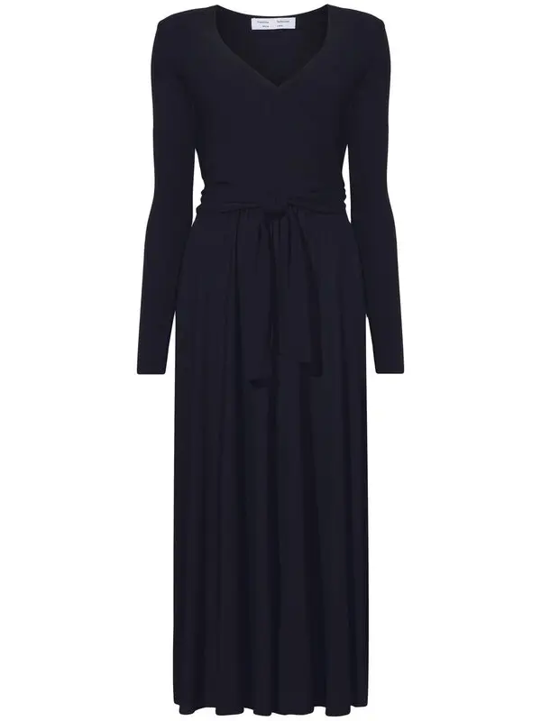 Proenza Schouler White Label Knot-detail V-neck Dress - Black
