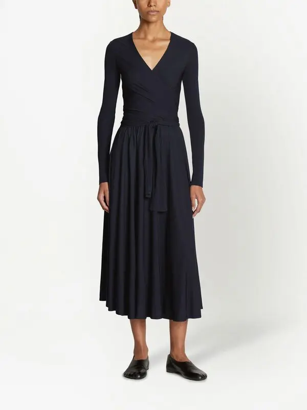 Proenza Schouler White Label Knot-detail V-neck Dress - Black