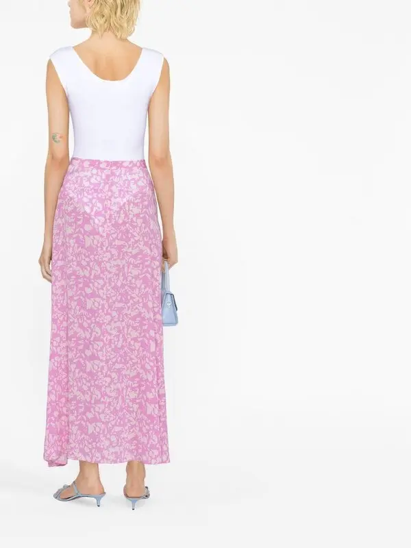 Isabel Marant Étoile Asymmetric Floral-print Silk Skirt
