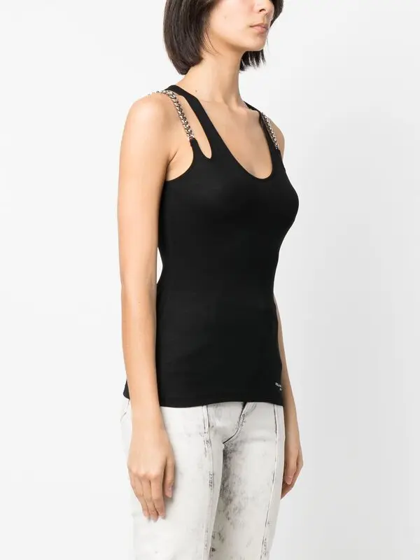 Stella Mccartney Falabella Chain Top - Black | Editorialist