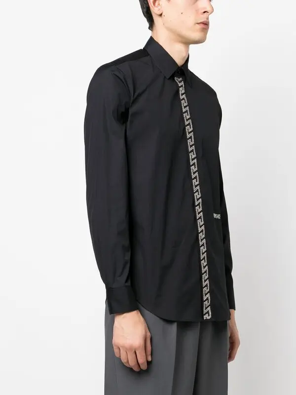 Versace Greek Key-embroidered Shirt