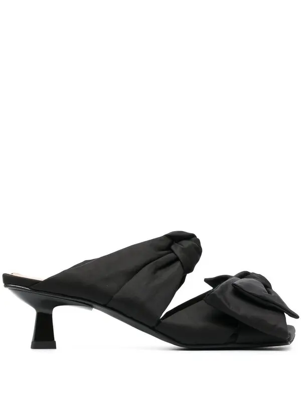 GANNI Bow 60mm Sandals - Black