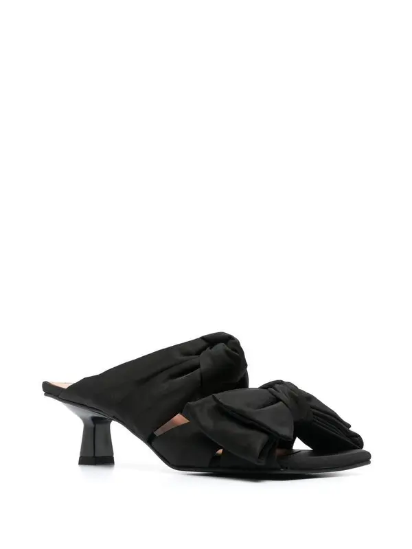 GANNI Bow 60mm Sandals - Black