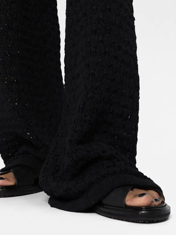 ROTATE BY BIRGER CHRISTENSEN Loose-knit High-waisted Trousers