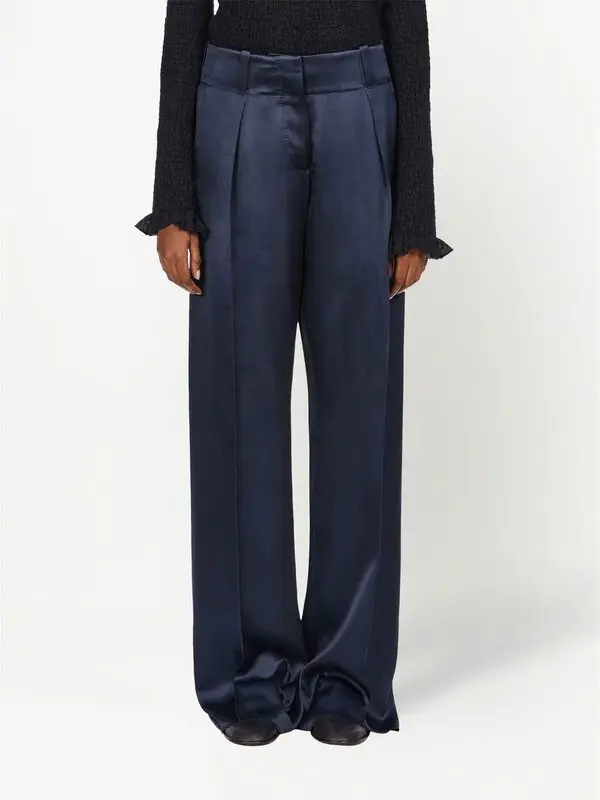 FERRAGAMO Silk Wide-leg Trousers