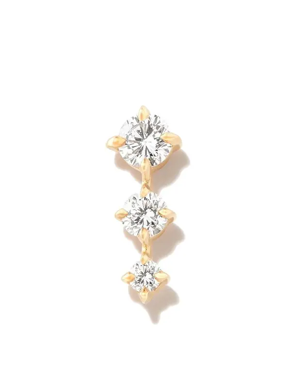 Lizzie Mandler Clat Diamond Single Earring - Gold