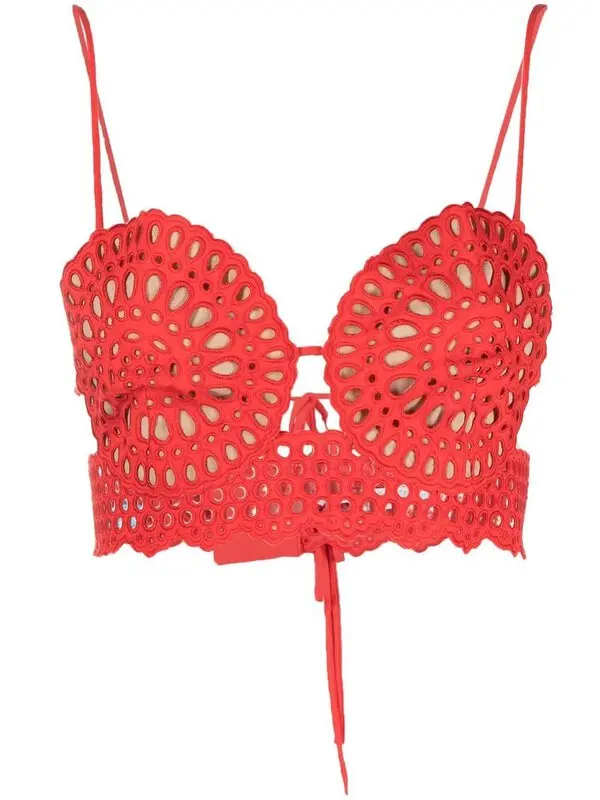 Stella McCartney Cut Out-detail Bralette Top - Red
