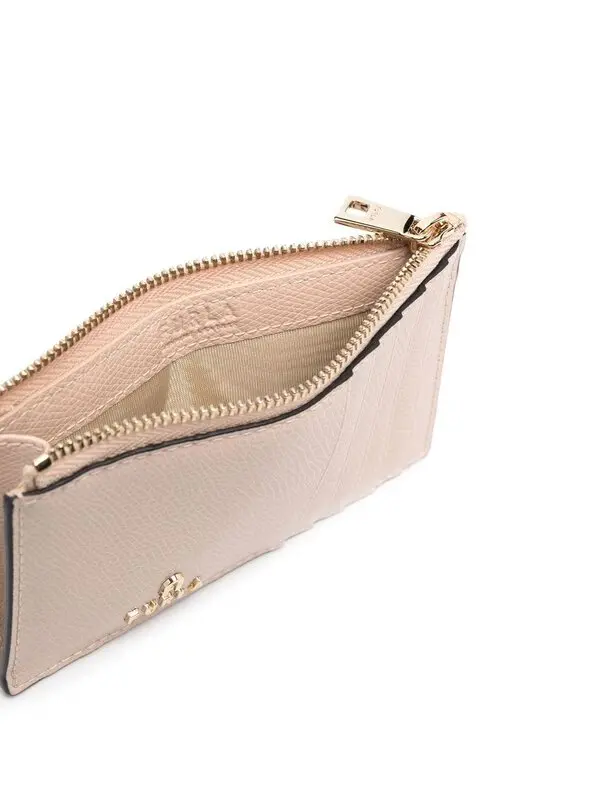 Furla Leather Cardholder Wallet - Neutrals