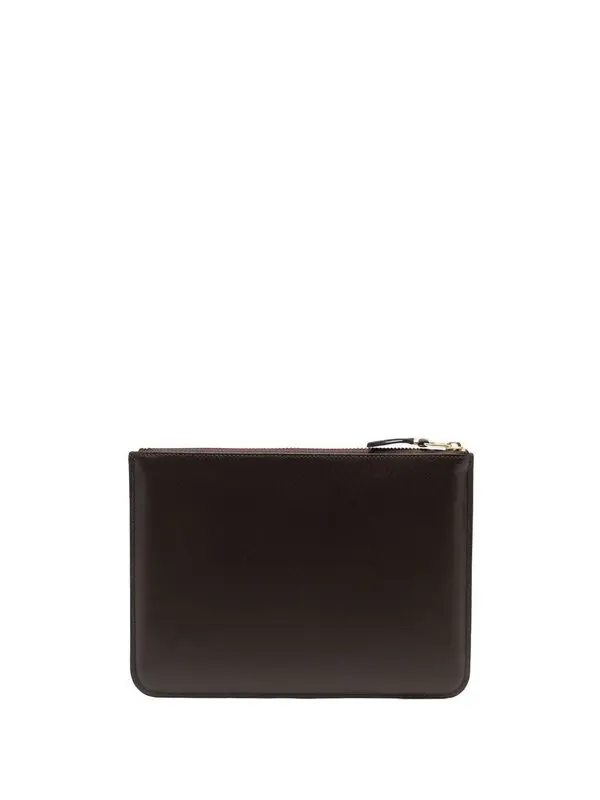 Comme Des Garçons Double-compartment Leather Wallet - Brown