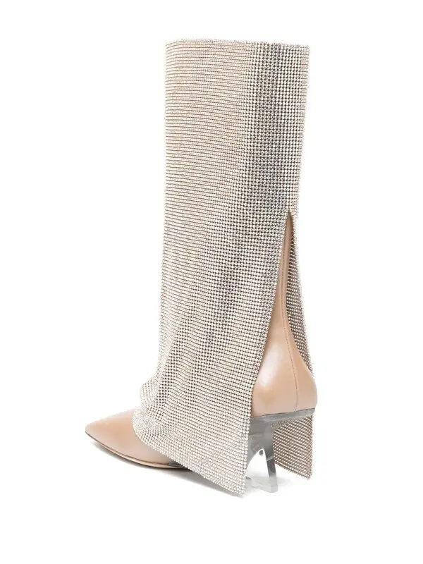 Benedetta Bruzziches Virginia 95mm Crystal-drape Boots