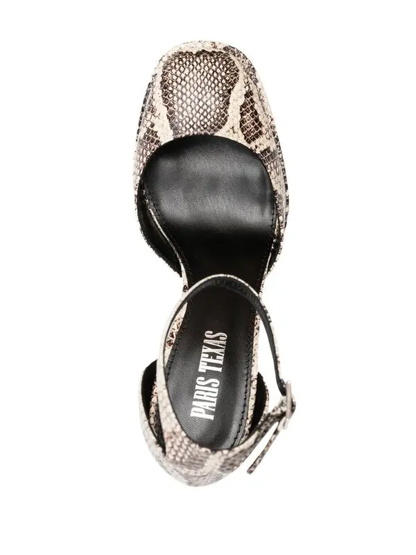 Paris Texas Snakeskin-effect 140mm Platform Pumps