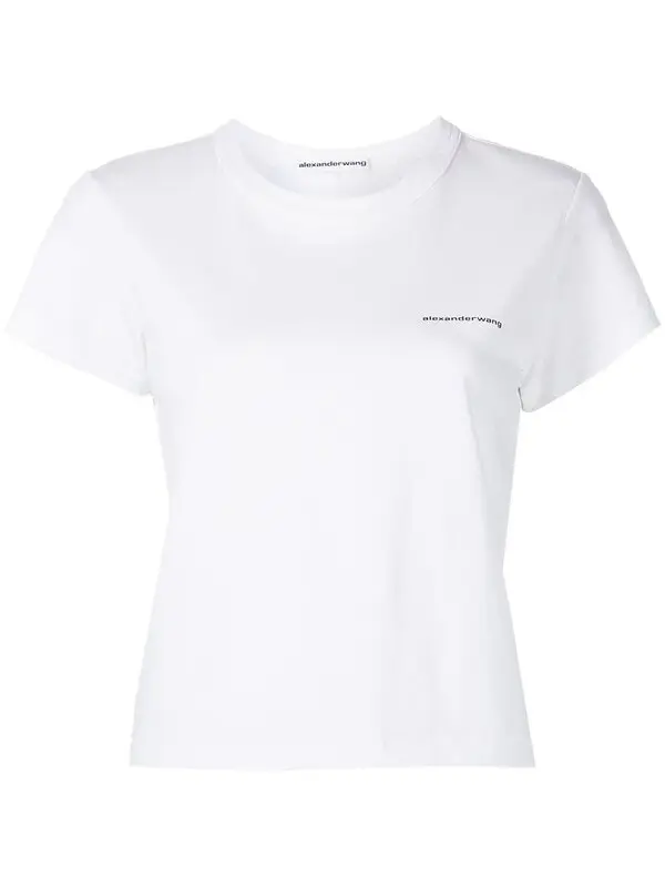 Alexander Wang Shrunken Logo T-shirt - White