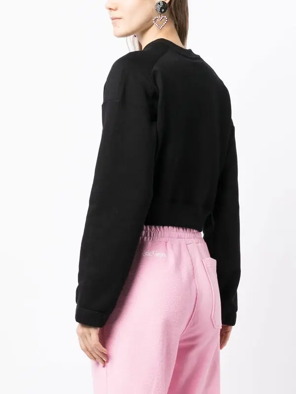 MSGM Logo-print Cropped Sweatshirt
