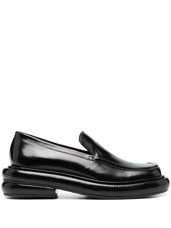 Eckhaus Latta Stacked-Heel Loafers In Black - 57% Off | Editorialist