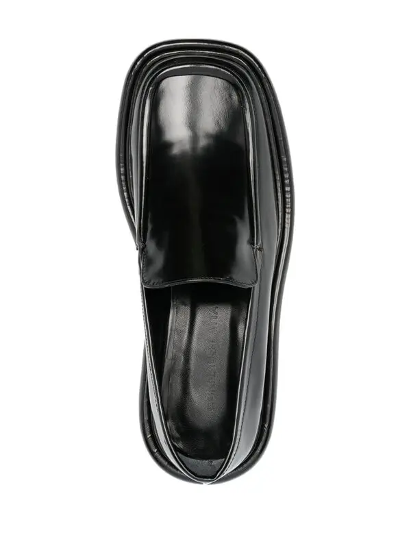 靴 ECKHAUS LATTA Black Stacked Loafers Eckhaus Latta Black Stacked Loafers Eckhaus Latta