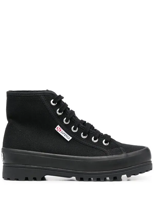 Superga High-top Lace-up Sneakers - Black