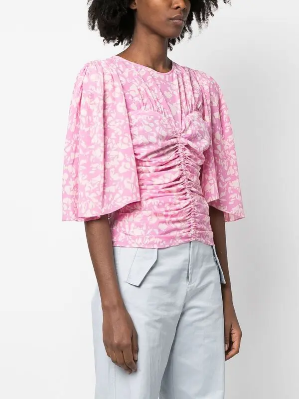 Isabel Marant Étoile Lidiane Ruched Blouse - Pink