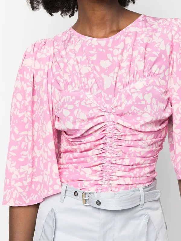 Isabel Marant Étoile Lidiane Ruched Blouse - Pink
