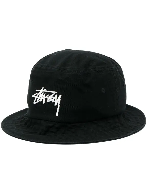 StÜssy Logo-print Bowler Hat - Black