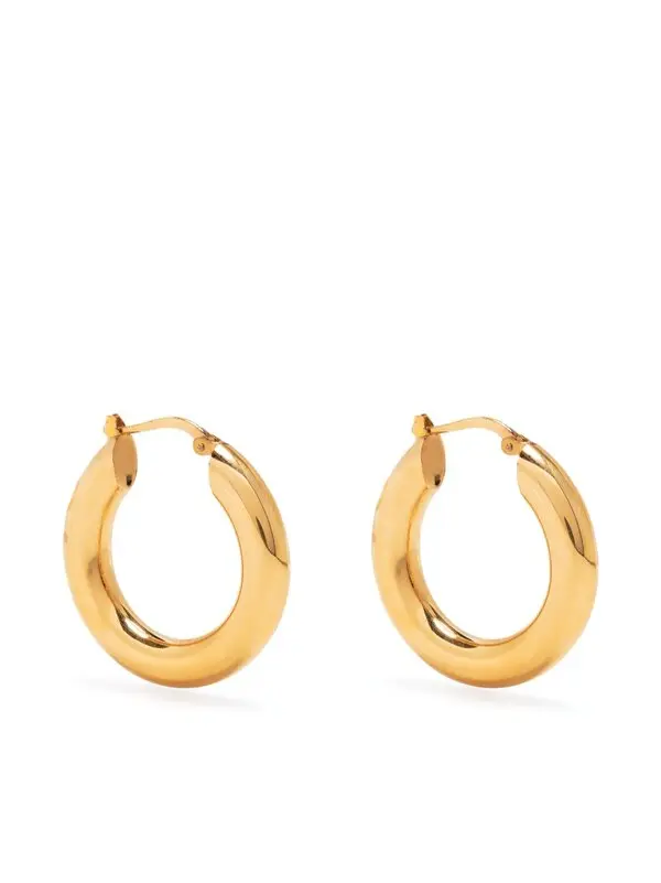 JIL SANDER Medium Hoop Earrings - Gold