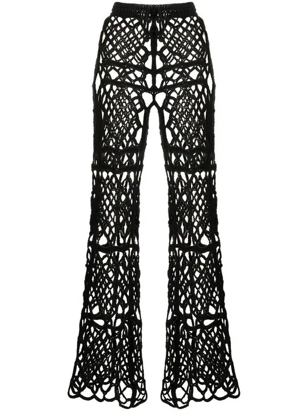 Anna Sui Layered Macramé Trousers