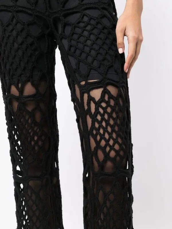 Anna Sui Layered Macramé Trousers