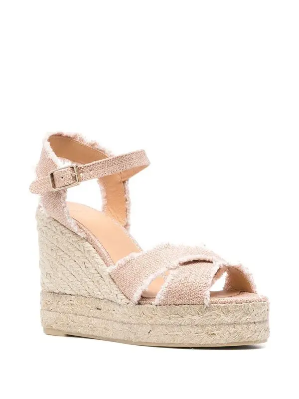 CastaÑer 110mm Bromelia Wedge Espadrilles - Pink