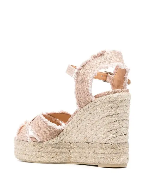 CastaÑer 110mm Bromelia Wedge Espadrilles - Pink