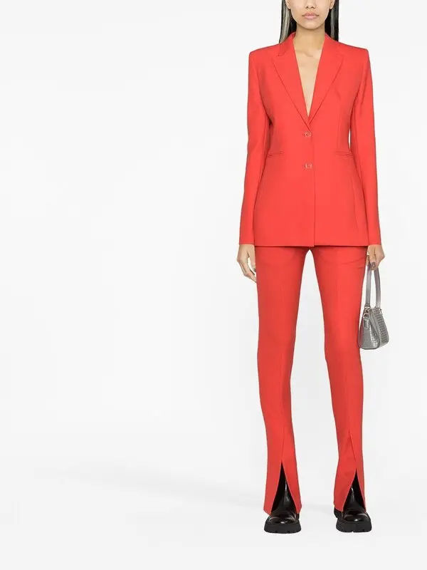 Off-White Notch-lapel Buttoned Blazer