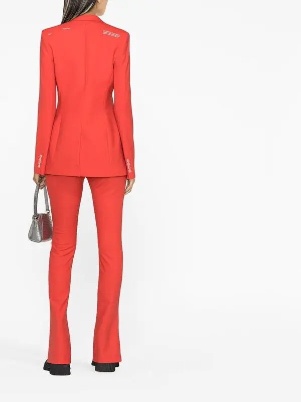 Off-White Notch-lapel Buttoned Blazer