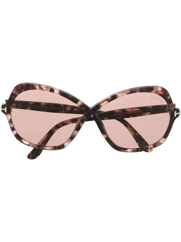 TOM FORD Tortoiseshell Oversize Sunglasses - Brown