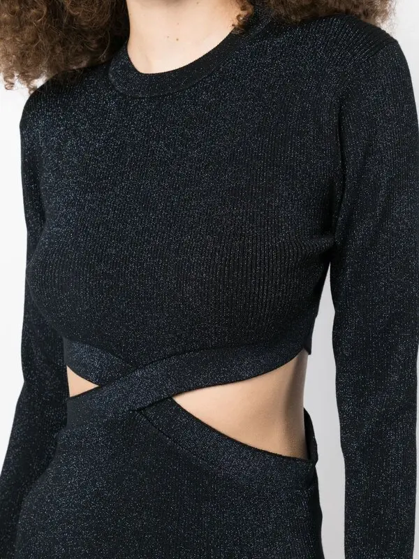 3.1 Phillip Lim Lurex Cut-out Knitted Top