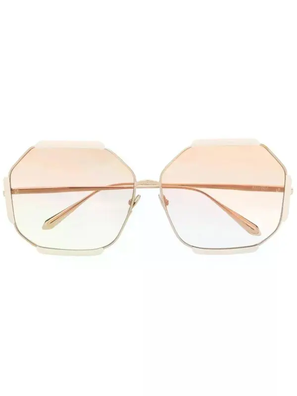 Linda Farrow Margot Oversize-frame Sunglasses - Neutrals