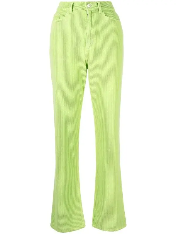 WANDLER Ribbed Straight-leg Trousers