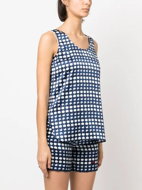 Kiton Polka-dot Silk Top
