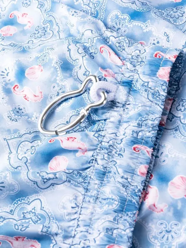 Fedeli Shell-print Swim Shorts
