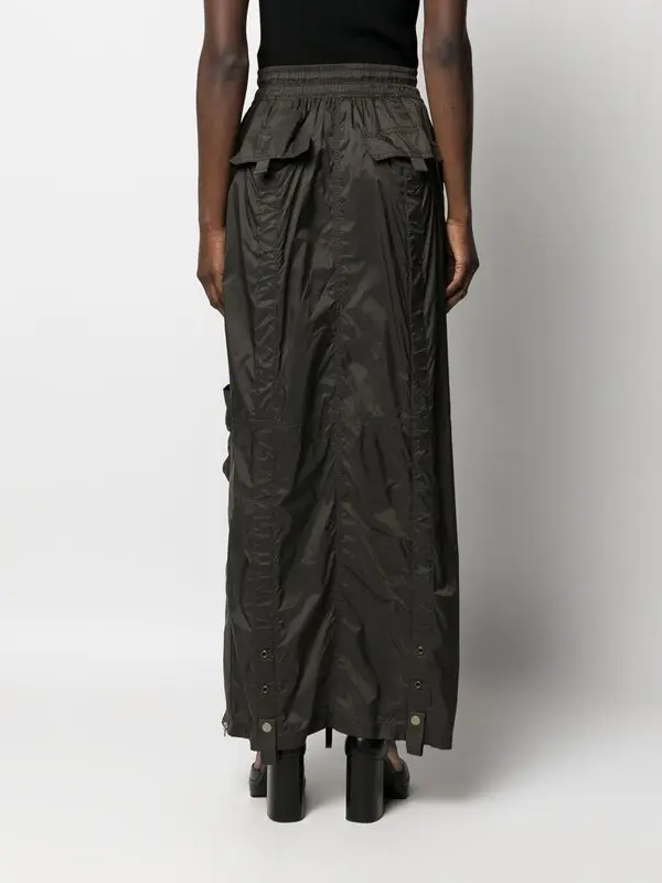 Diesel® O-Crep Cargo Maxi Skirt In Green - 30% Off | Editorialist