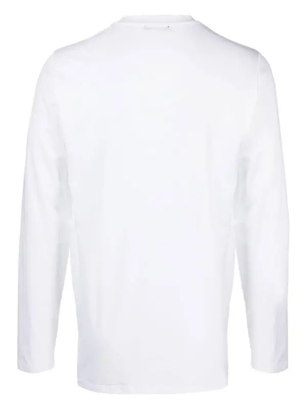 TOM FORD Logo-patch Detail Long-sleeved T-shirt - White