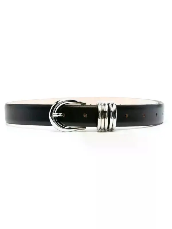 DEHANCHE Déhanche Hollyhock Leather Belt - Black