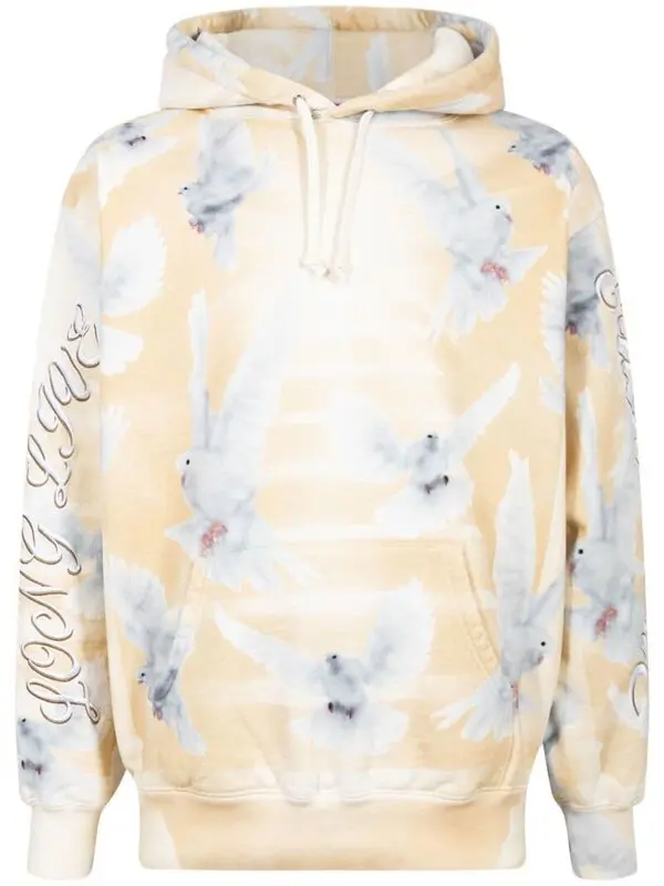Supreme Doves Graphic-print Hoodie - Neutrals