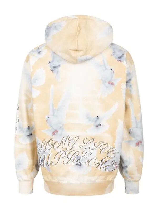 Supreme Doves Graphic-print Hoodie - Neutrals