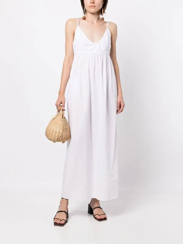 BIRD & KNOLL Ruffled Cotton Maxi Dress