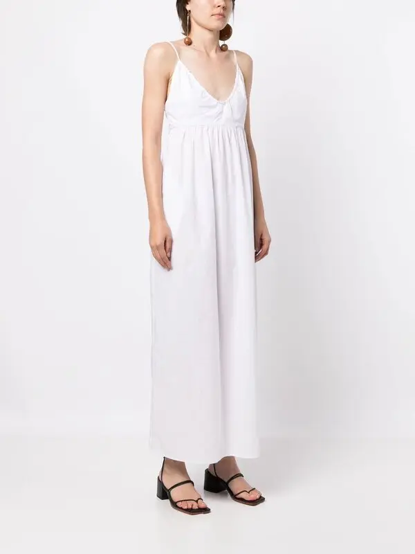 BIRD & KNOLL Ruffled Cotton Maxi Dress