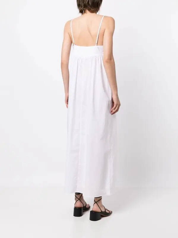 BIRD & KNOLL Ruffled Cotton Maxi Dress