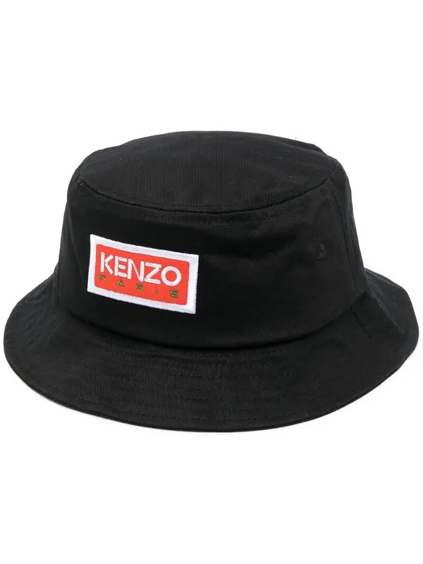 Kenzo Embroidered Logo Bucket Hat - Black