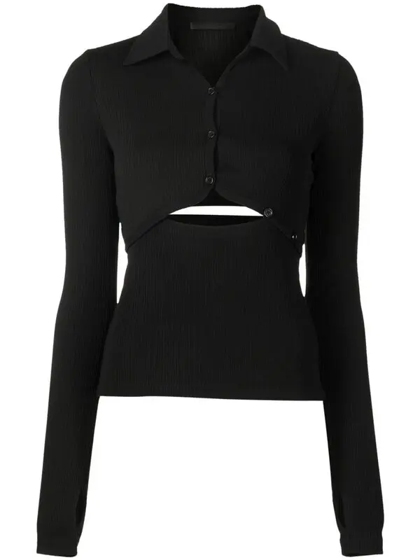 Helmut Lang Cut-out Button-up Top